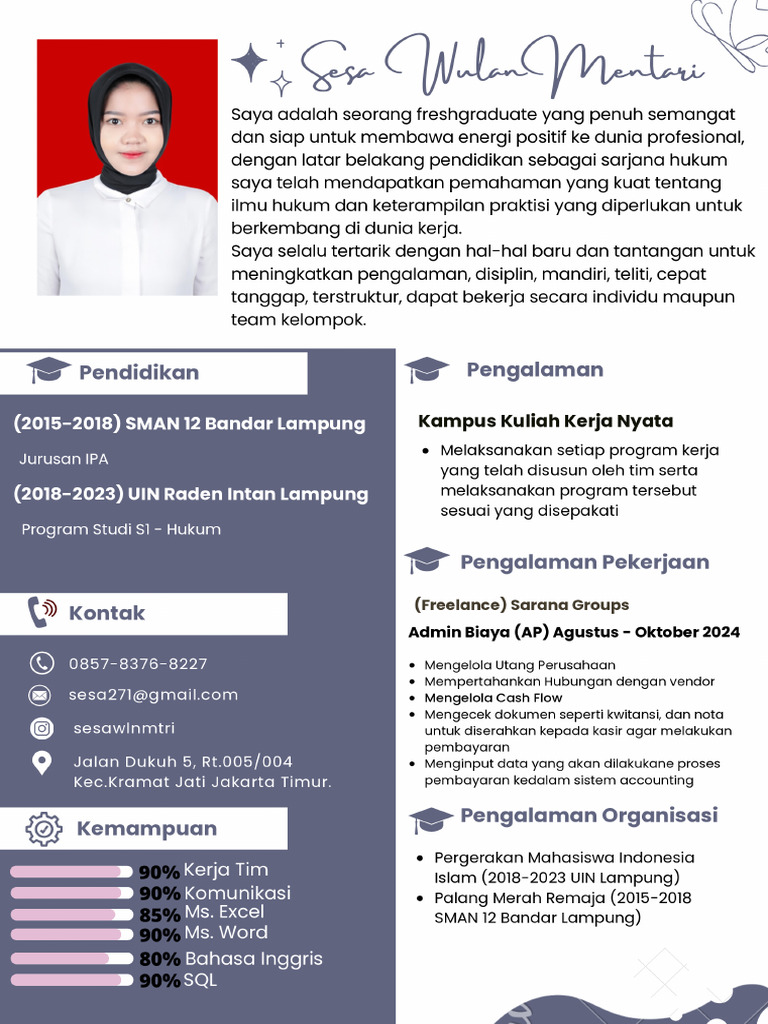 CV Sesa Wulan Mentari | PDF