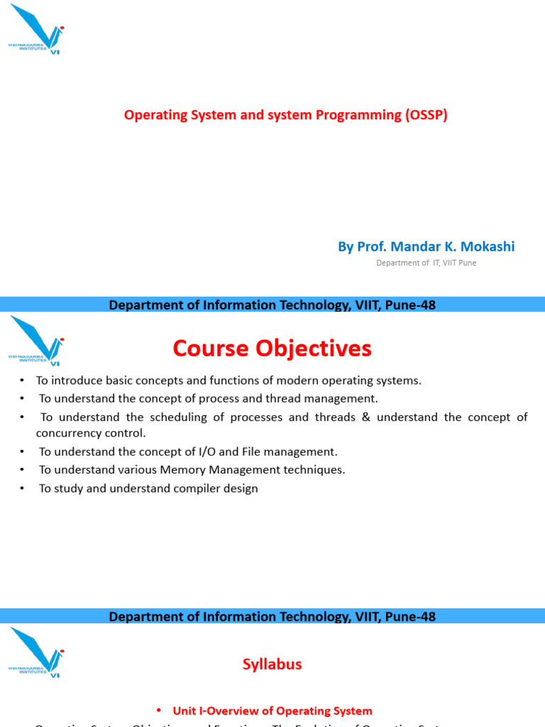 OSSP Unit 1 Presentation | PDF | Operating System | Bios