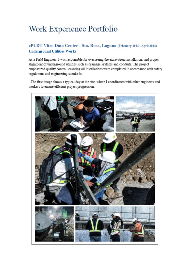 Work Experience Portfolio | PDF | Art | Computers