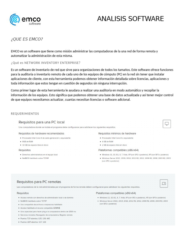 Que Es Emco | PDF | Software | Protocolos de internet