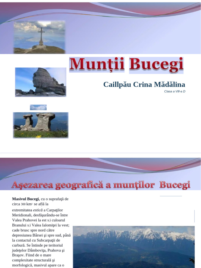 Muntii Bucegi Prezentare | PDF