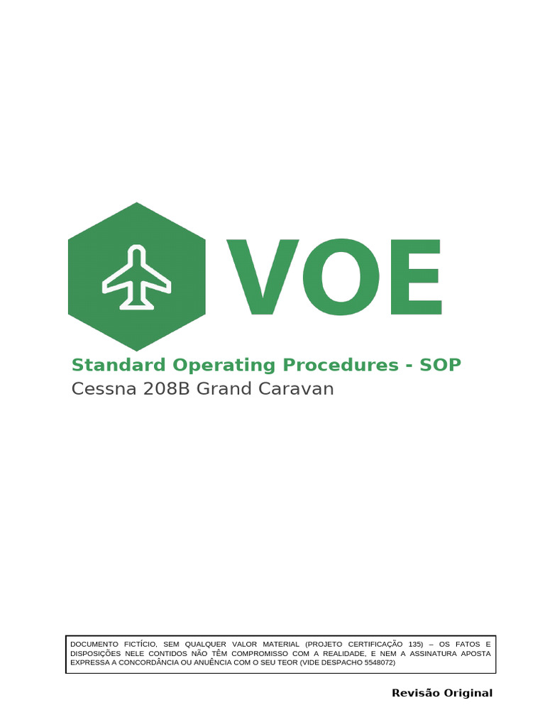 Sop Standard Operating Procedures | PDF | Regras de voo por ...