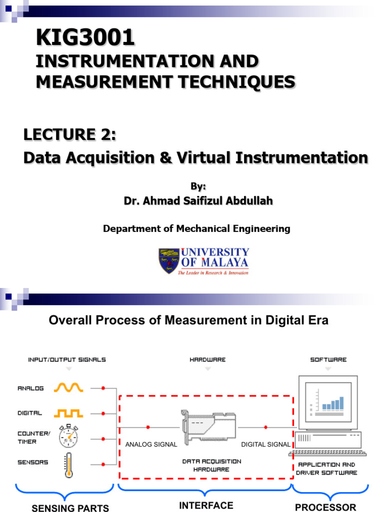 KIG3001 Lecture 2 - DAQ and Virtual Instrumentation | PDF | Data ...