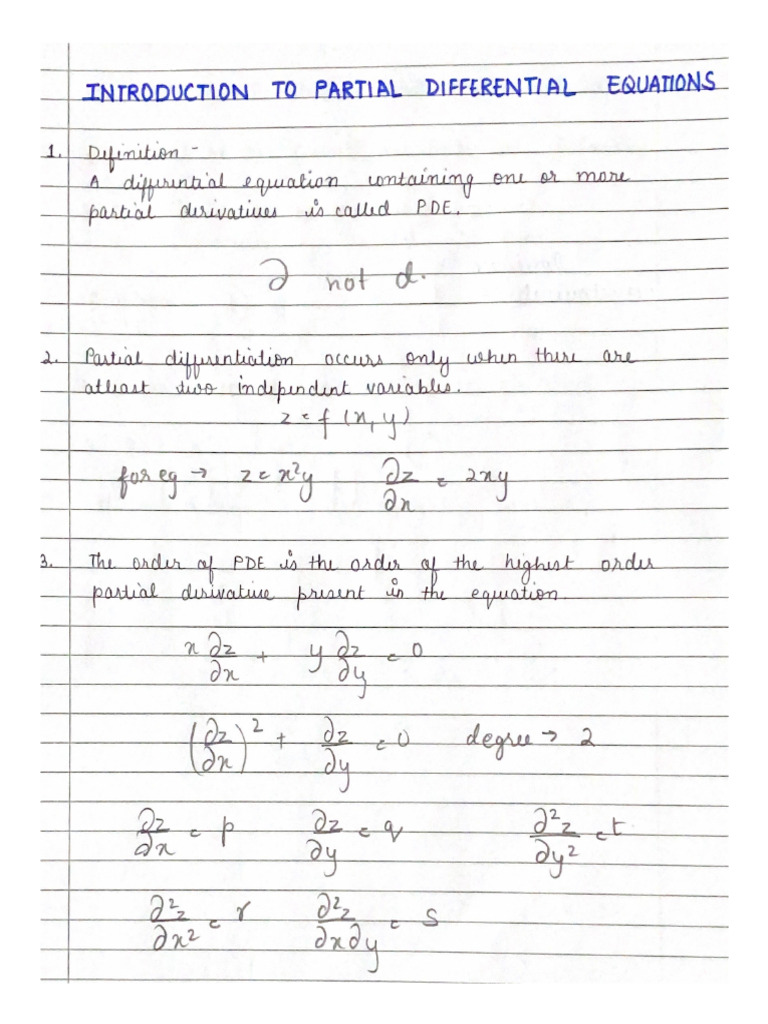 Introduction To Partial Differential Equations | PDF