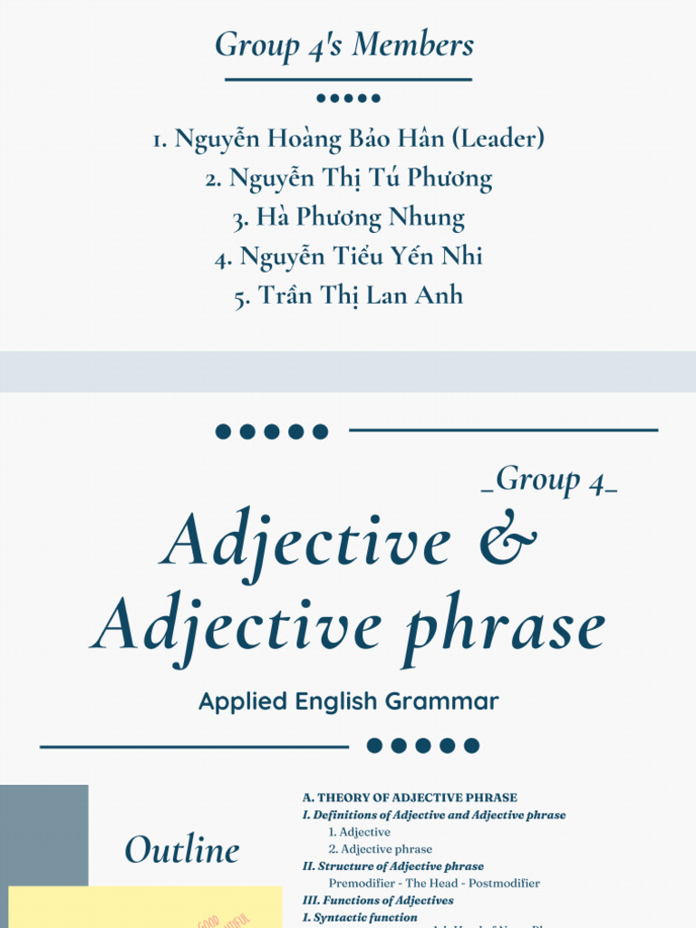 Adjective and Adjective Phrase | PDF