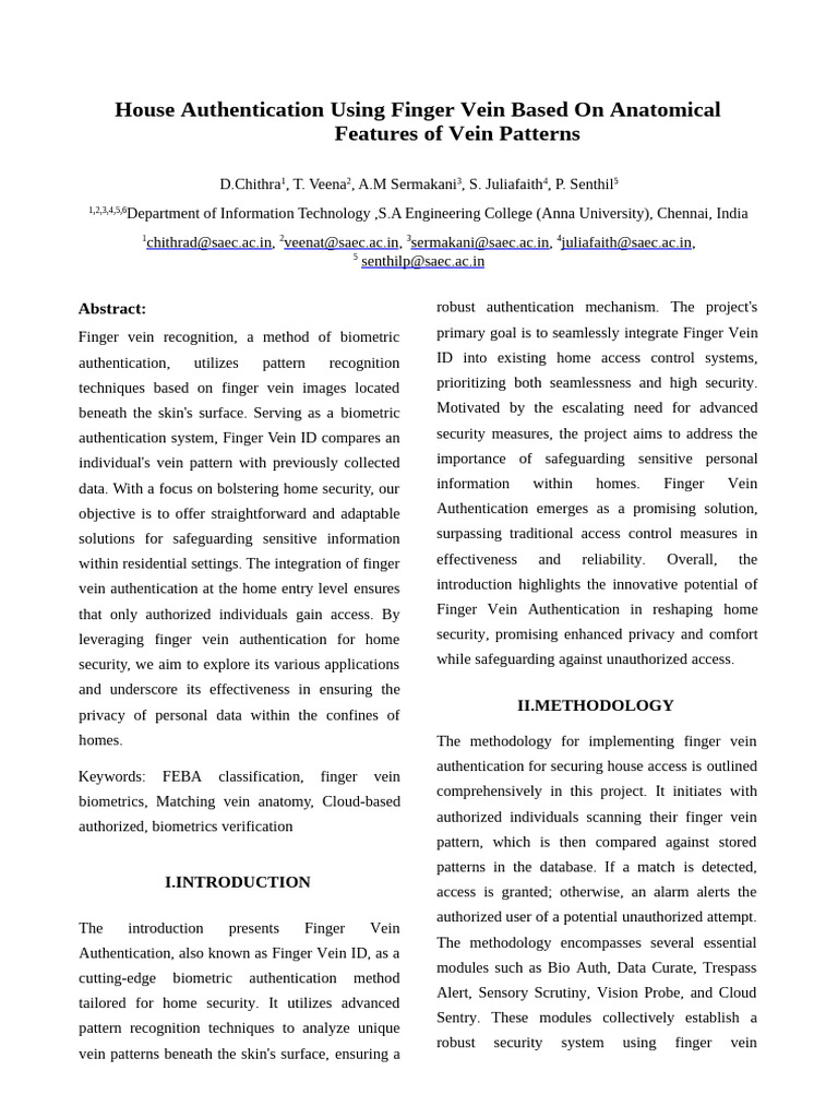 Model IEEE Format | PDF | Biometrics | Authentication