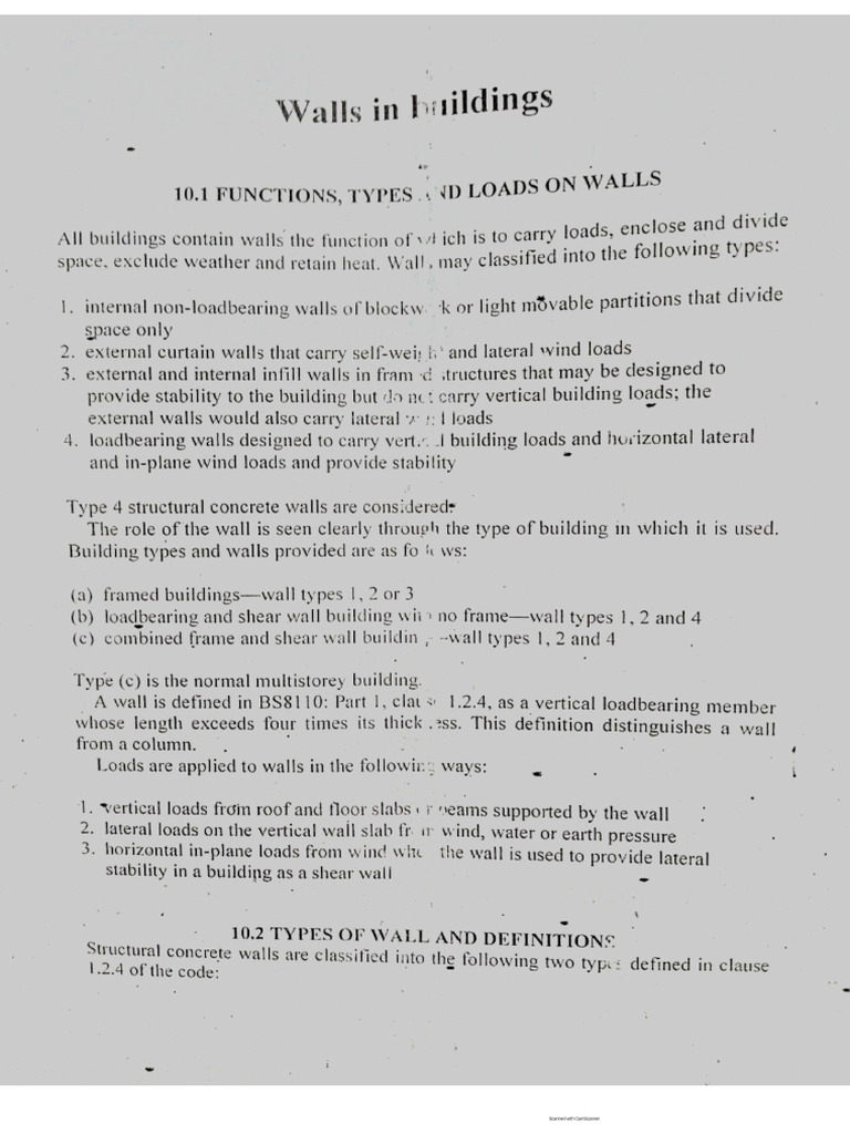 Walls in Buildings | PDF