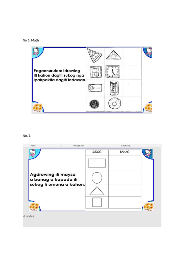 Activity Sheets Math Filipino | PDF