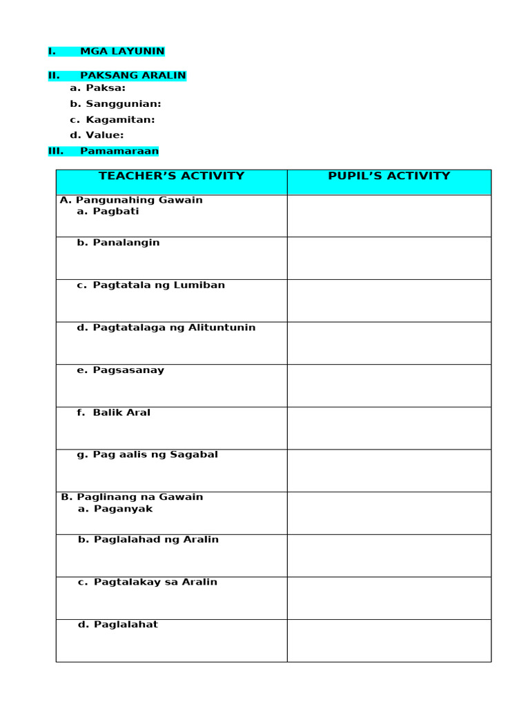 Format Tagalog | PDF