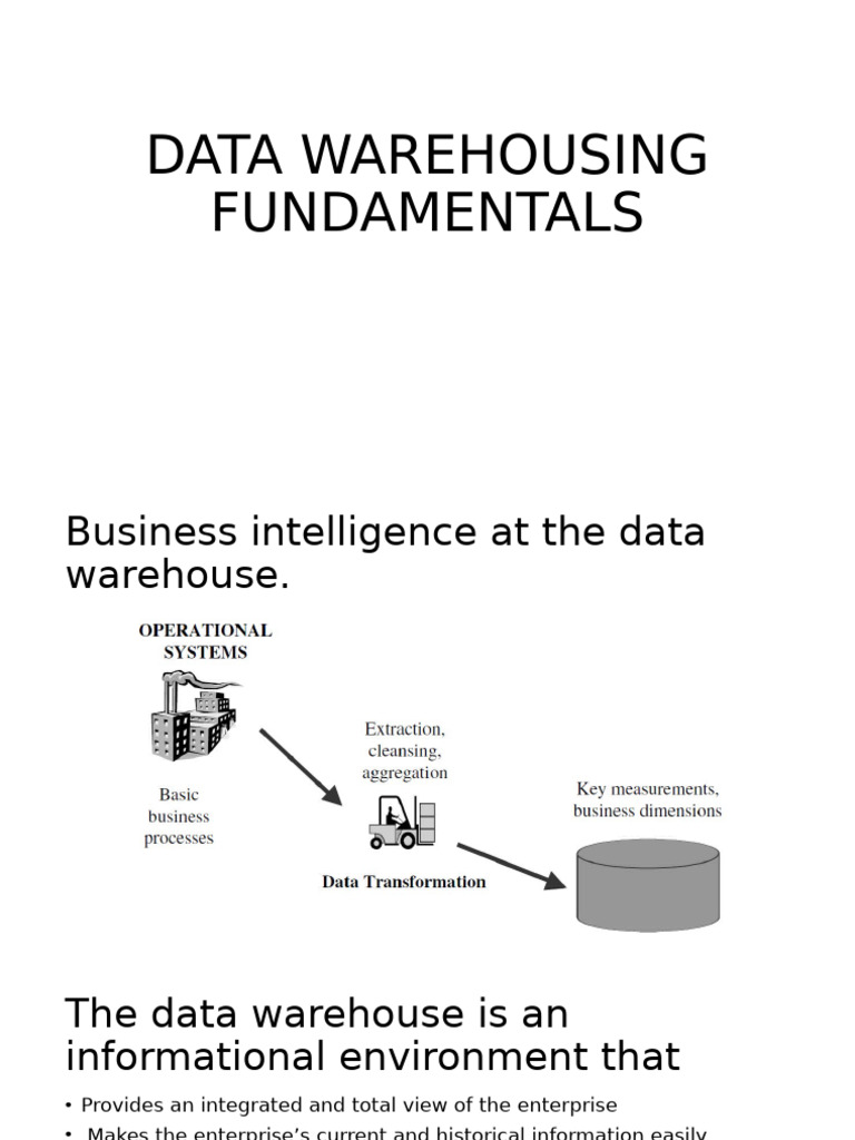 DATA WAREHOUSING Fundamentals - Unit 1 | PDF | Data Warehouse | Metadata