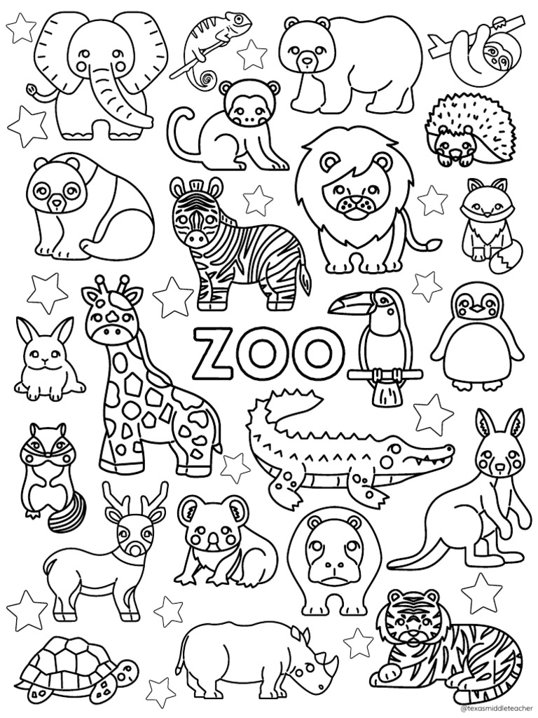 Zoo Coloring Page | PDF