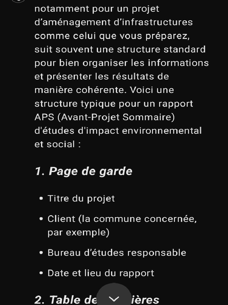 Structure D'un APS, Page de Garde | PDF