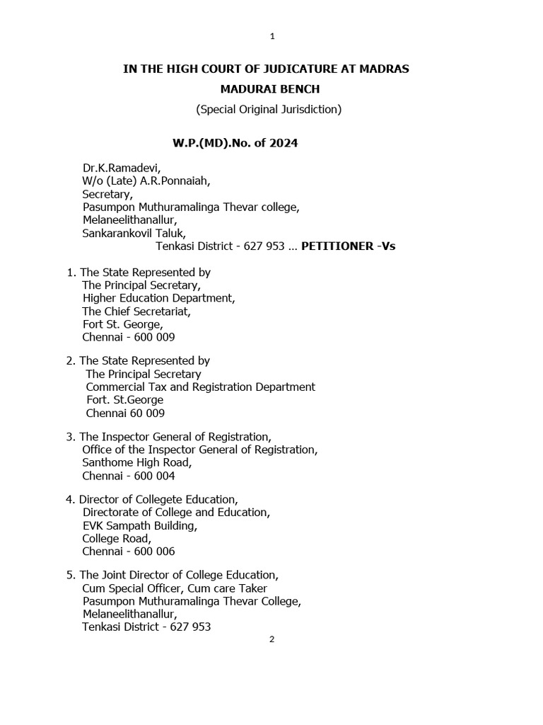 PMT College 2024 (22.04.2024) | PDF | Mandamus | Certiorari