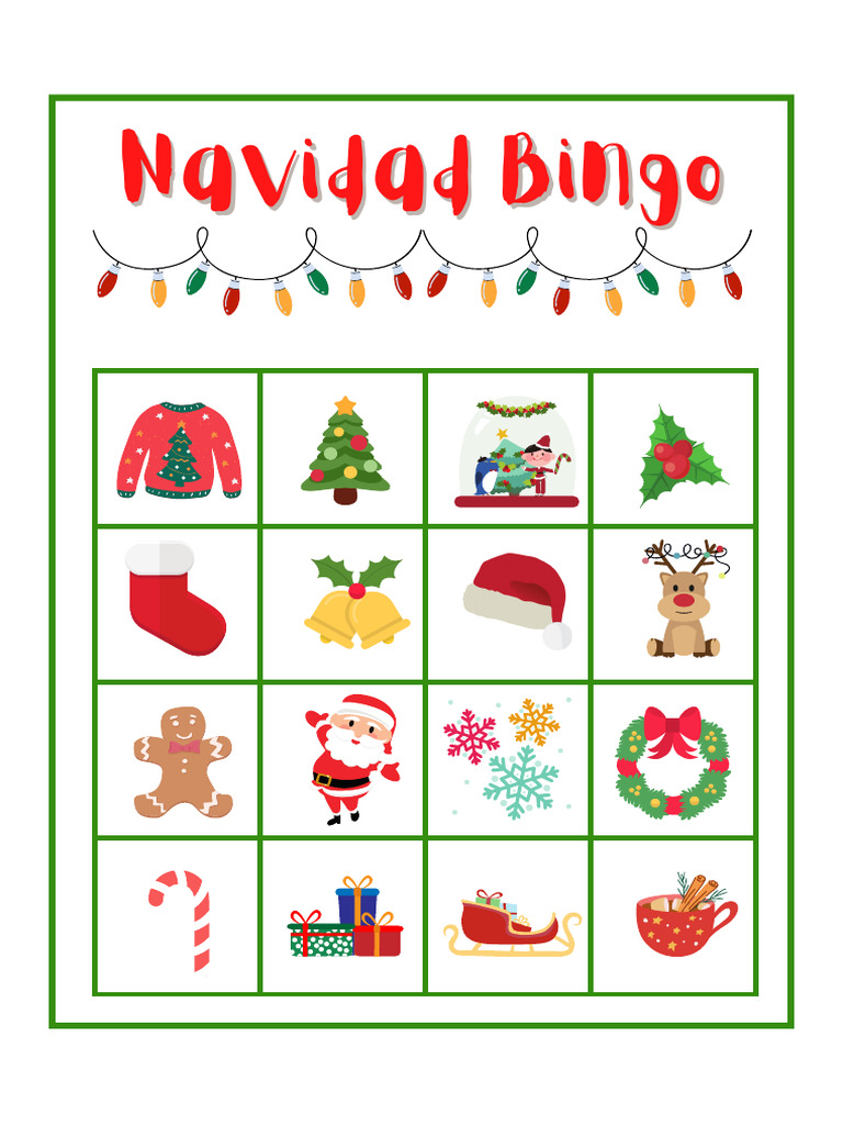 Colorido Divertido Navidad Bingo | PDF