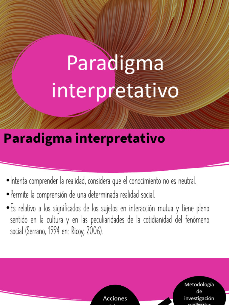 Paradigma Interpretativo | PDF | Paradigma | Conocimiento