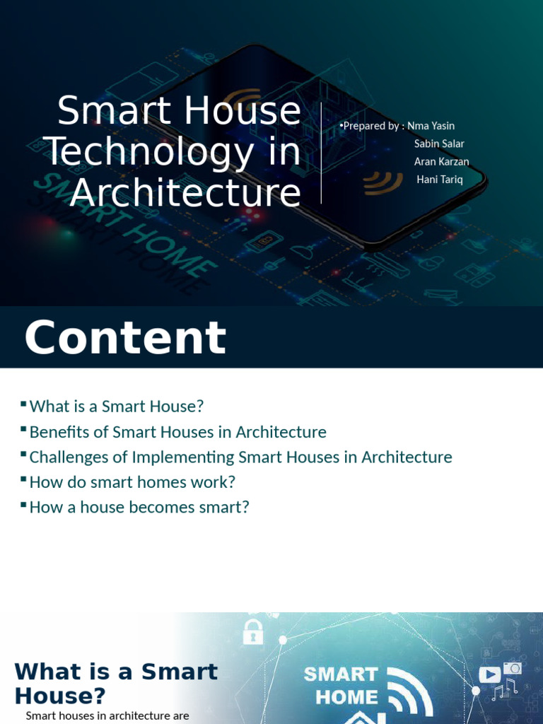 Smart House Building Techecnology | PDF | Home Automation | Smartphone