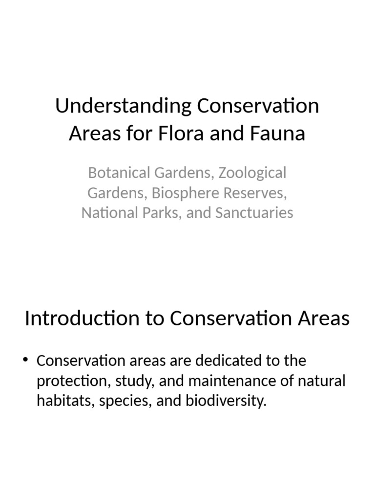 Conservation Areas Awareness Presentation | PDF | Wellness | Science ...