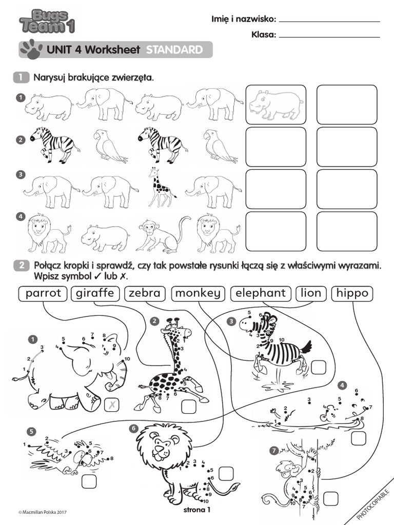 Class 1 Unit - 4 | PDF