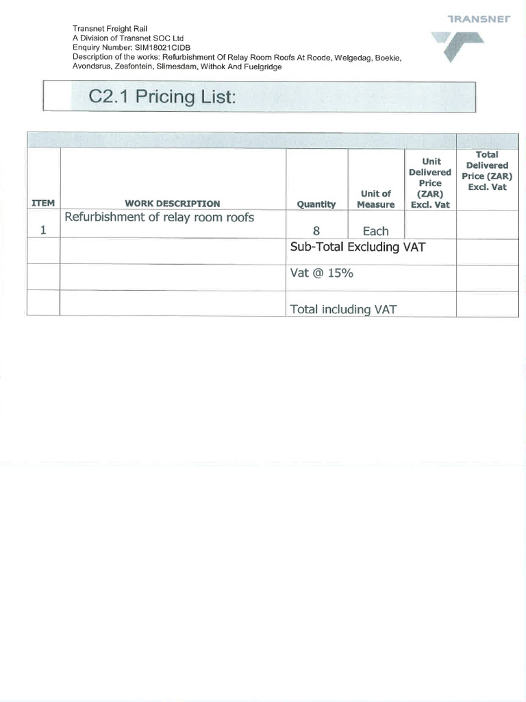 Part 2 of RFQ SIM 18021 CIDB | PDF