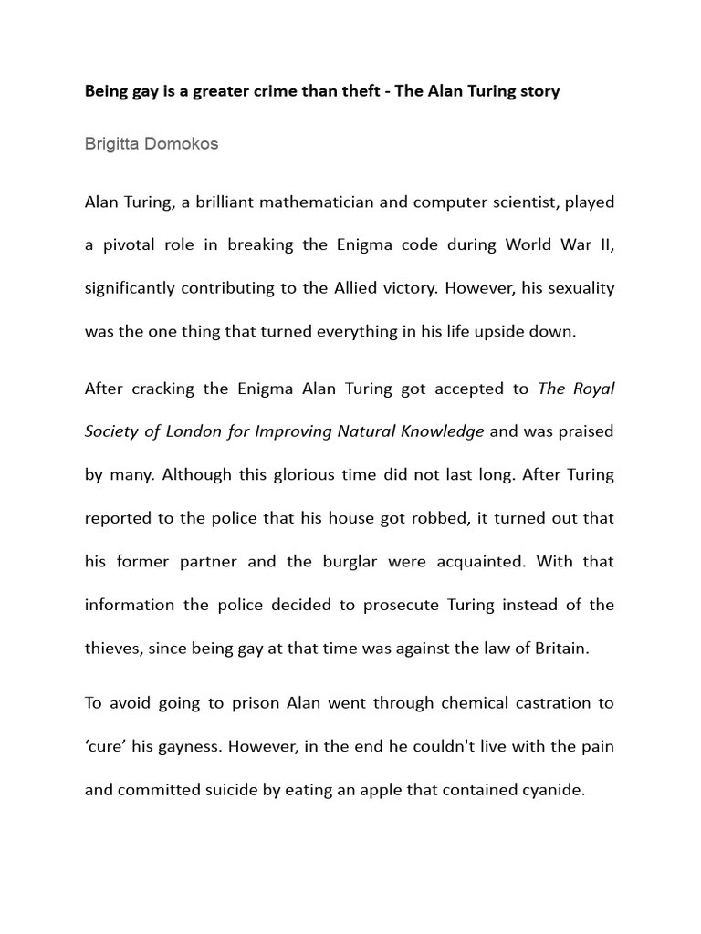 The Alan Turing Assignment | PDF