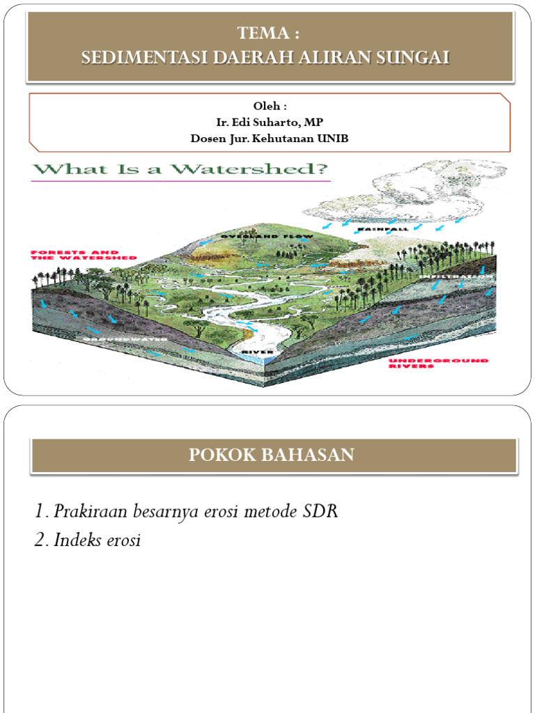 Prakiraan Erosi dan Sedimentasi Sungai | PDF
