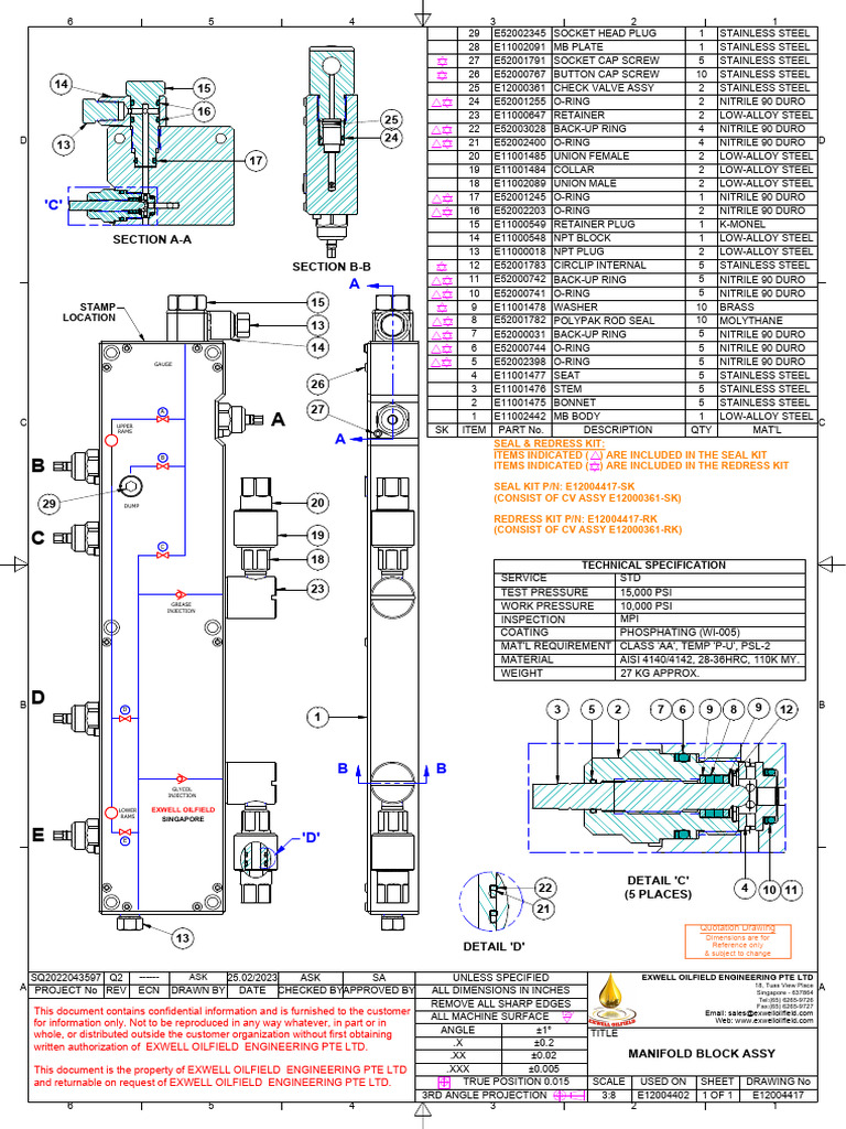 #9 E12004417-Rk (Repair Kit For Eq Manifold Dual Compact Bop Assy) | PDF