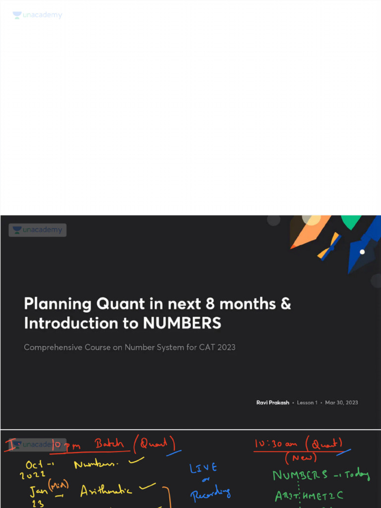 Planning Quant in Next 8 Months Introduction To NUMBERS With Anno | PDF