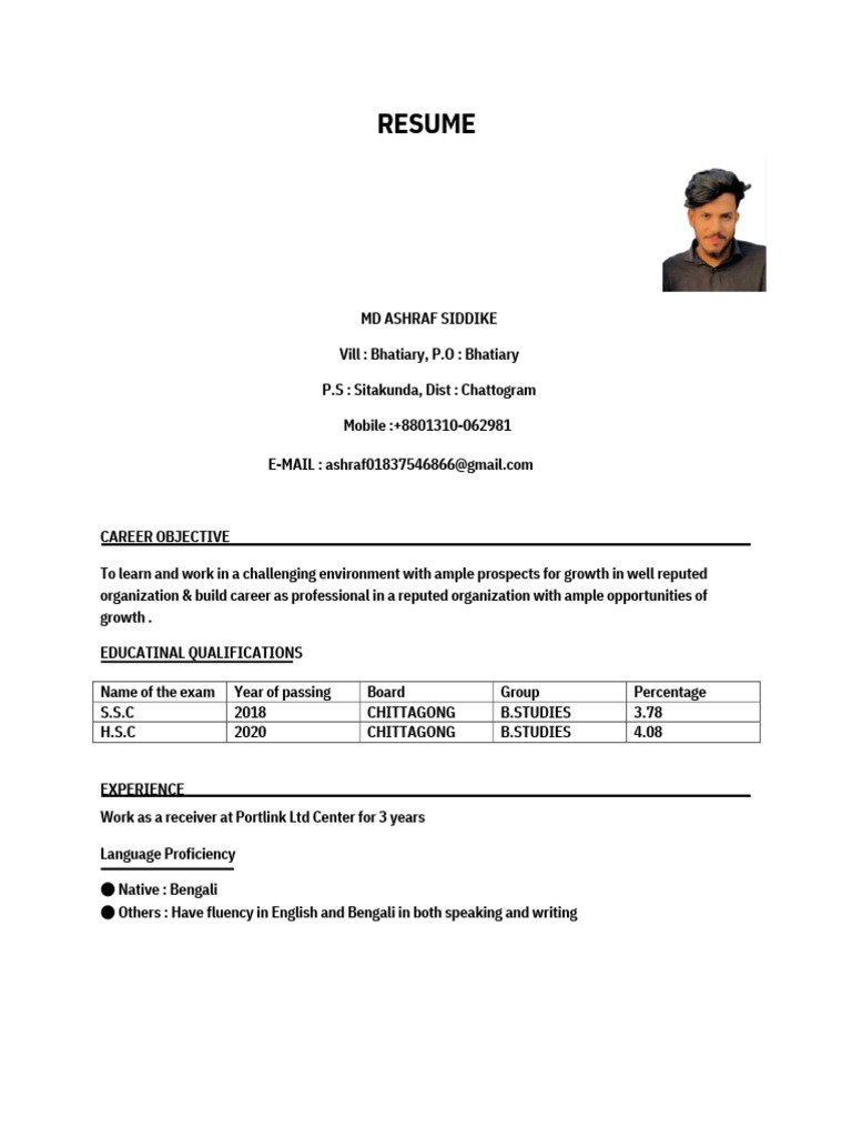 Asif CV PDF | PDF