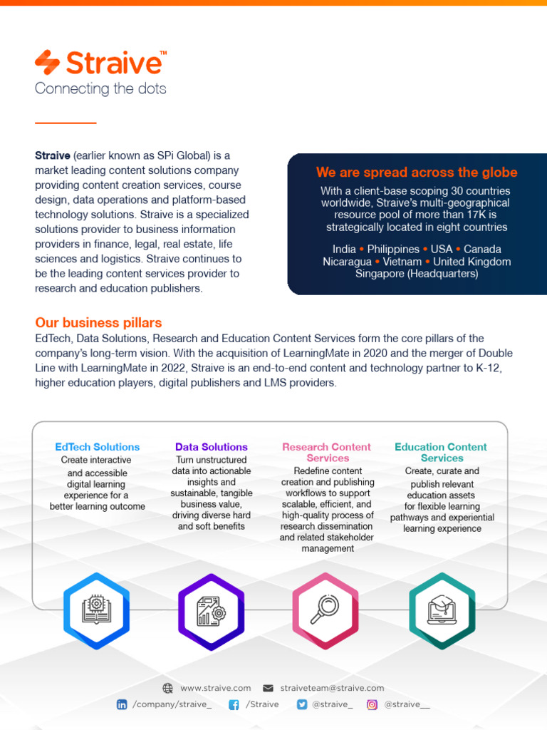 Company Brochure - Straive | PDF | Educational Technology | Economies