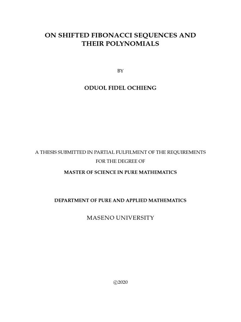 Main Thesis 2 | PDF | Recurrence Relation | Sequence