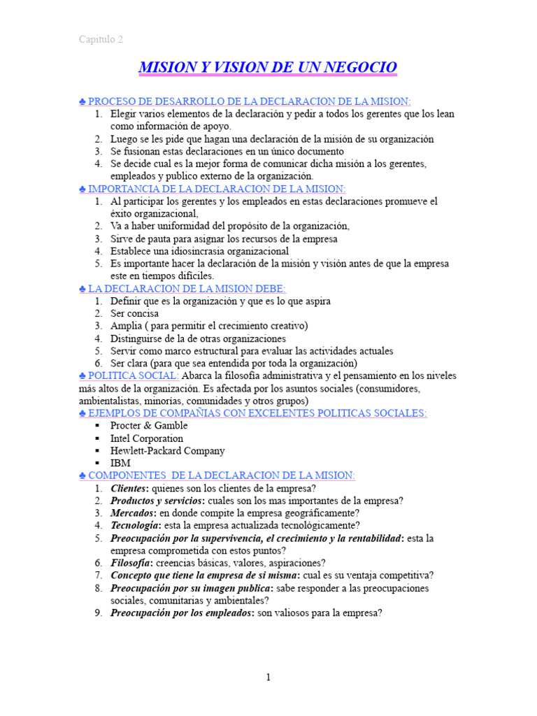 Misión y Visión Empresarial Efectiva | PDF | Business | Negocios económicos