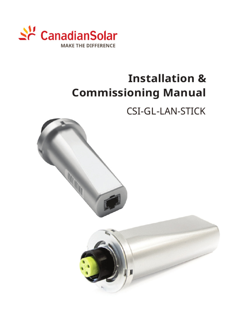 CanadianSolar LAN-Stick Manual v1.2 | PDF | Local Area Network ...