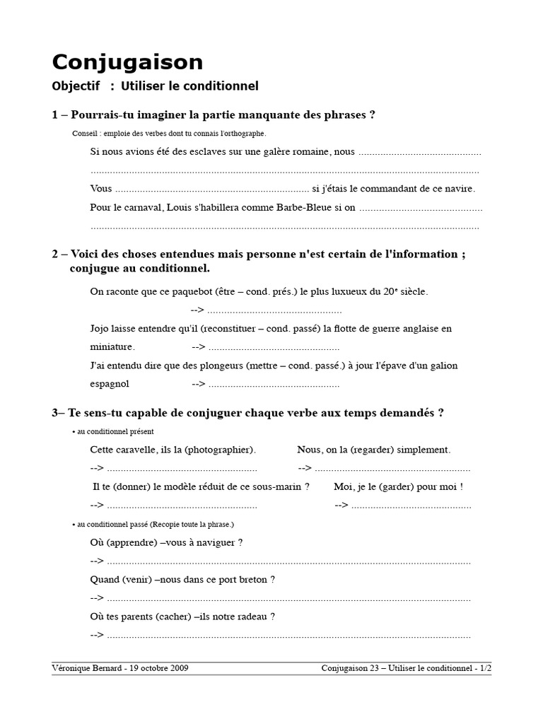 Utiliser Le Conditionnel | PDF