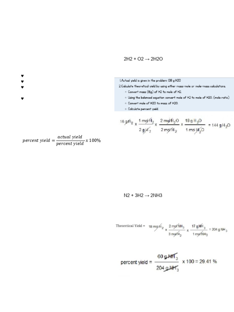Percentage Yield | PDF | Stoichiometry | Physical Sciences