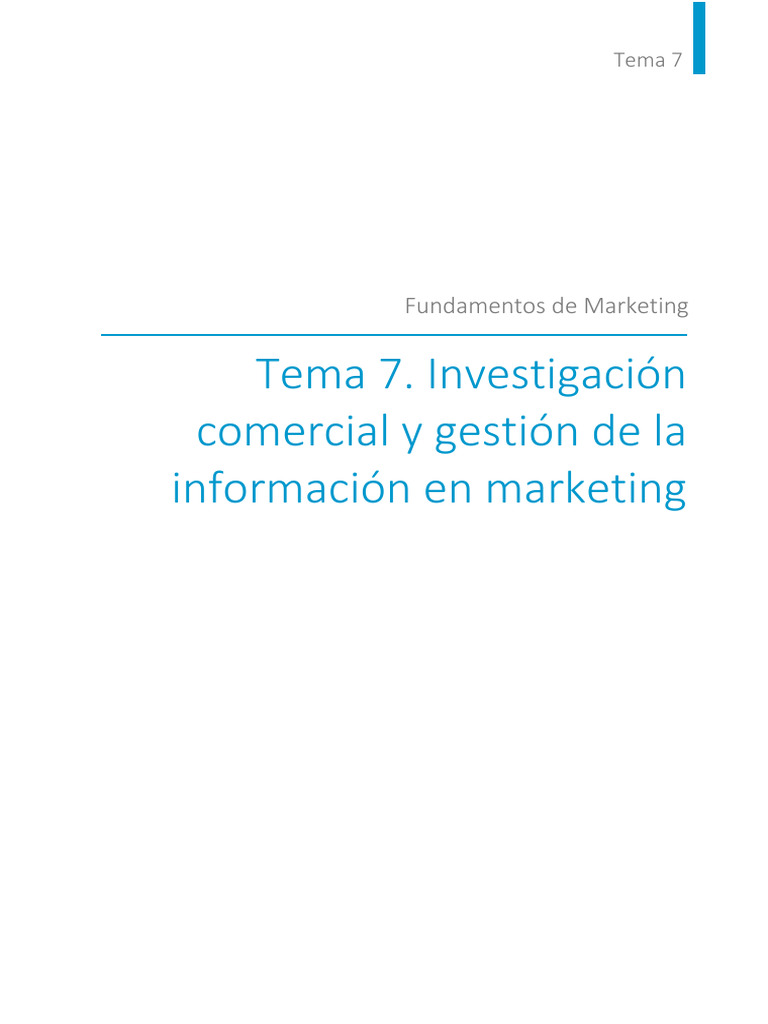 Resumen Fundamentos Del Marketing Tema 7 | PDF | Marketing | Business