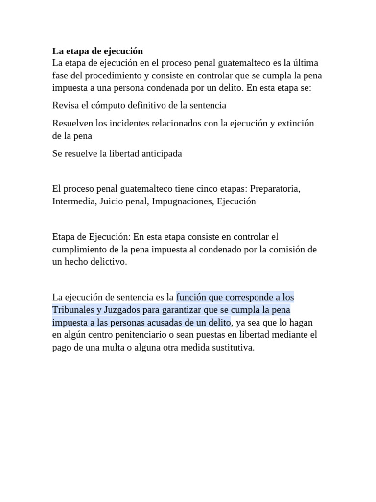 La Etapa de Ejecución Mr8 LLL | PDF