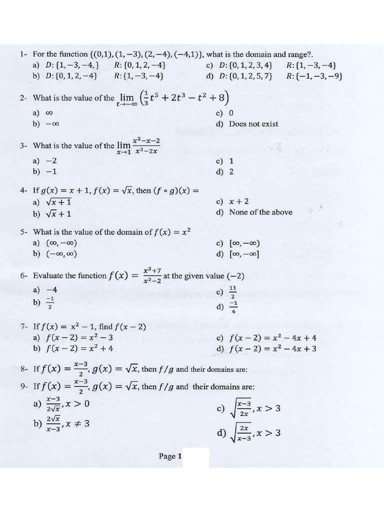 Math1 1 | PDF