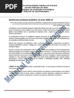Protocolo de Registro Wisc IV | PDF