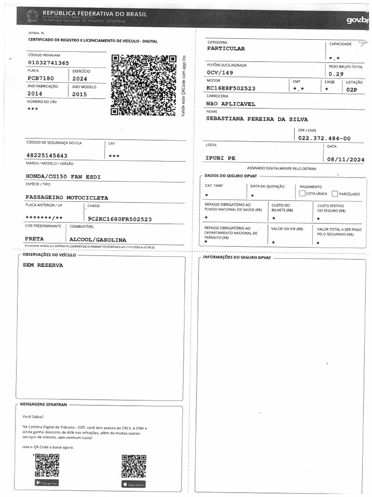 Crlv-E 2024 - PCB7180 | PDF