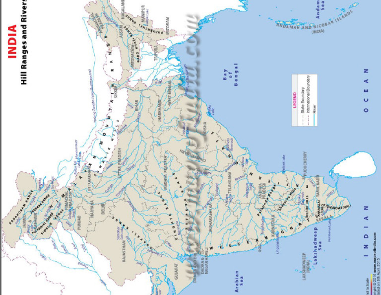 India Rivers Map | PDF
