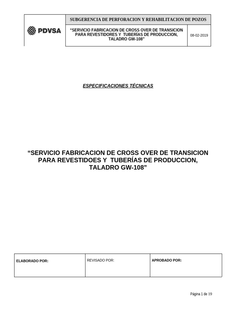 ESPEC-TECNICAS Fabricacion Rev-Tub - Prodd | PDF | Calibración | Soldadura