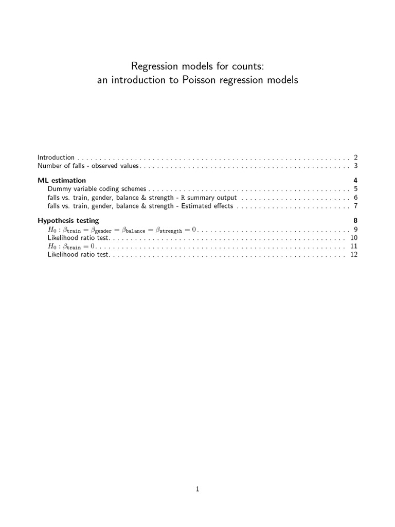 Poisson Reg Res | PDF | Regression Analysis | Akaike Information Criterion Poisson Reg Res | PDF | Regression Analysis | Akaike Information Criterion
