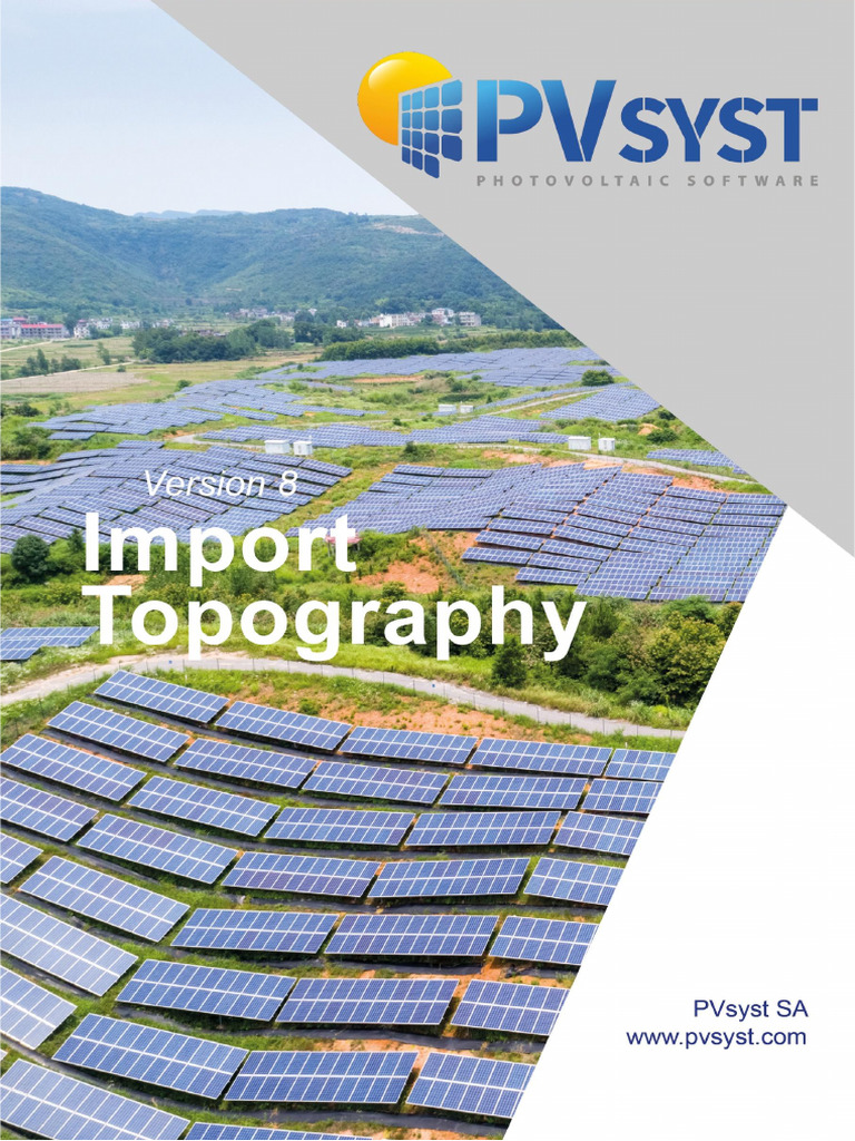 Pvsyst Tutorial v8 Import Topography en | PDF | Sketch Up | Topography
