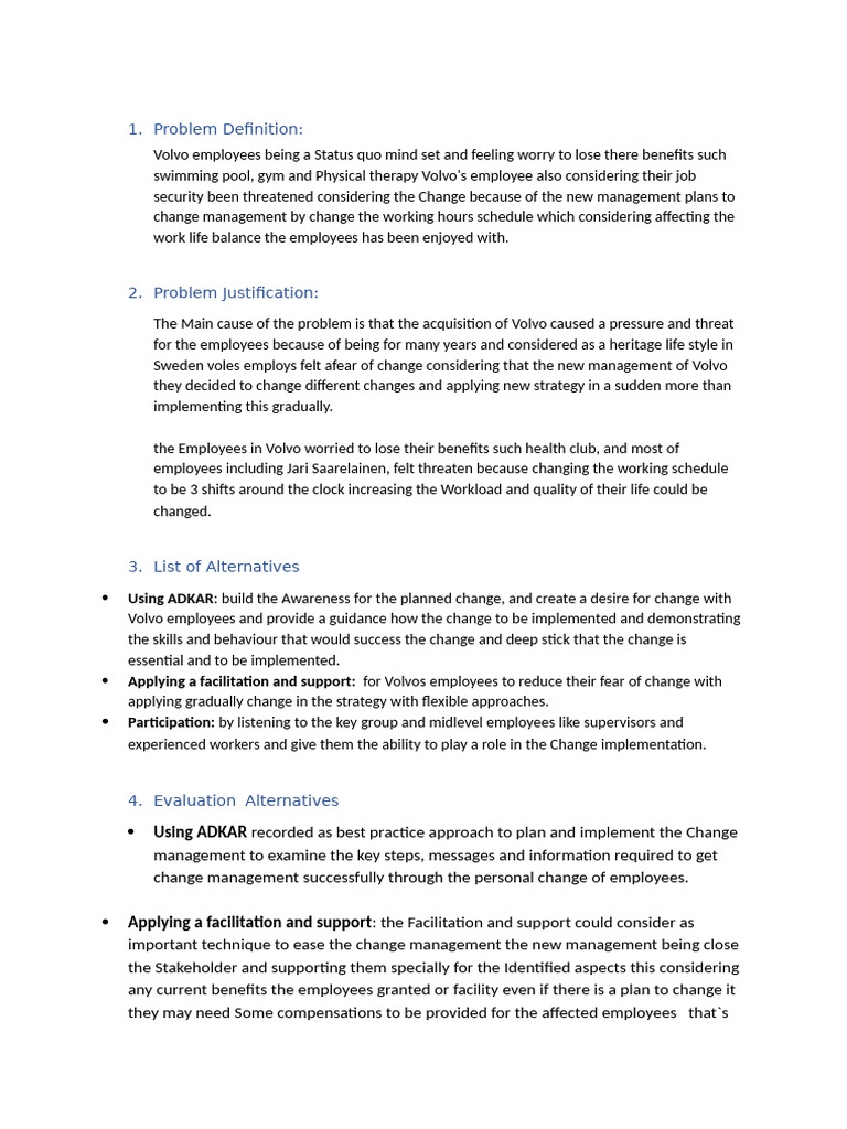 Case3 Version1 77V1 Hossam Ghanem | PDF | Change Management | Employment