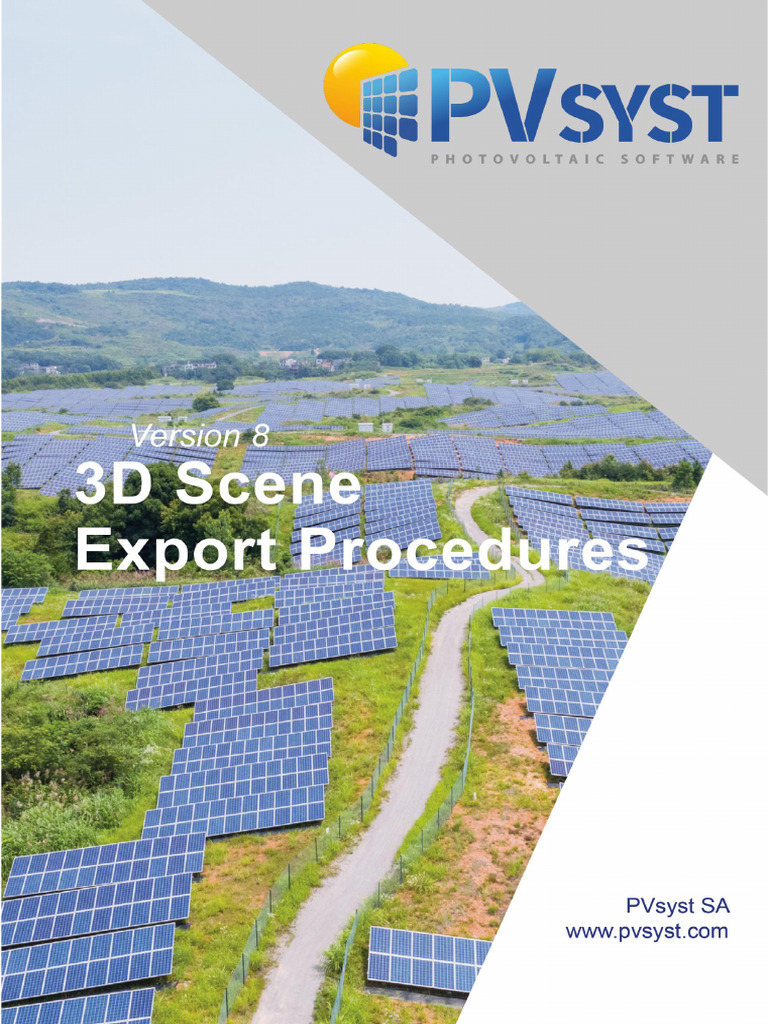 Pvsyst Tutorial v8 Export 3d Scene To Pvsyst en | PDF | Sketch Up | 3 D ...