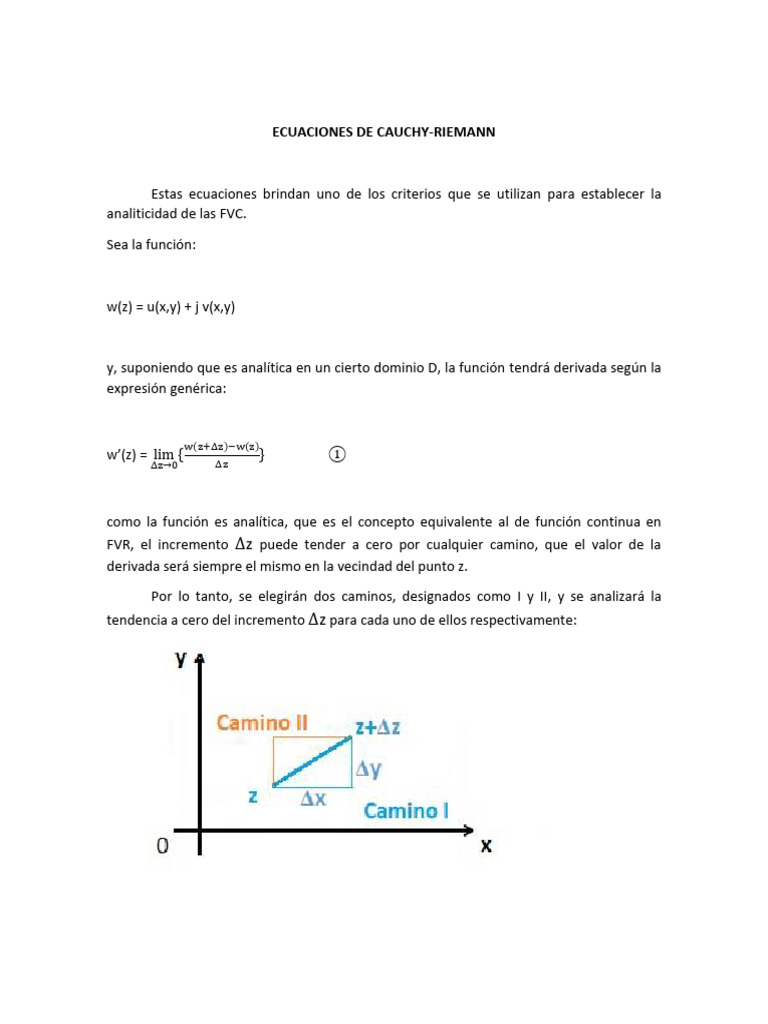 Ecuaciones Cauchy-Riemann 2021 | PDF | Ecuaciones | Derivado