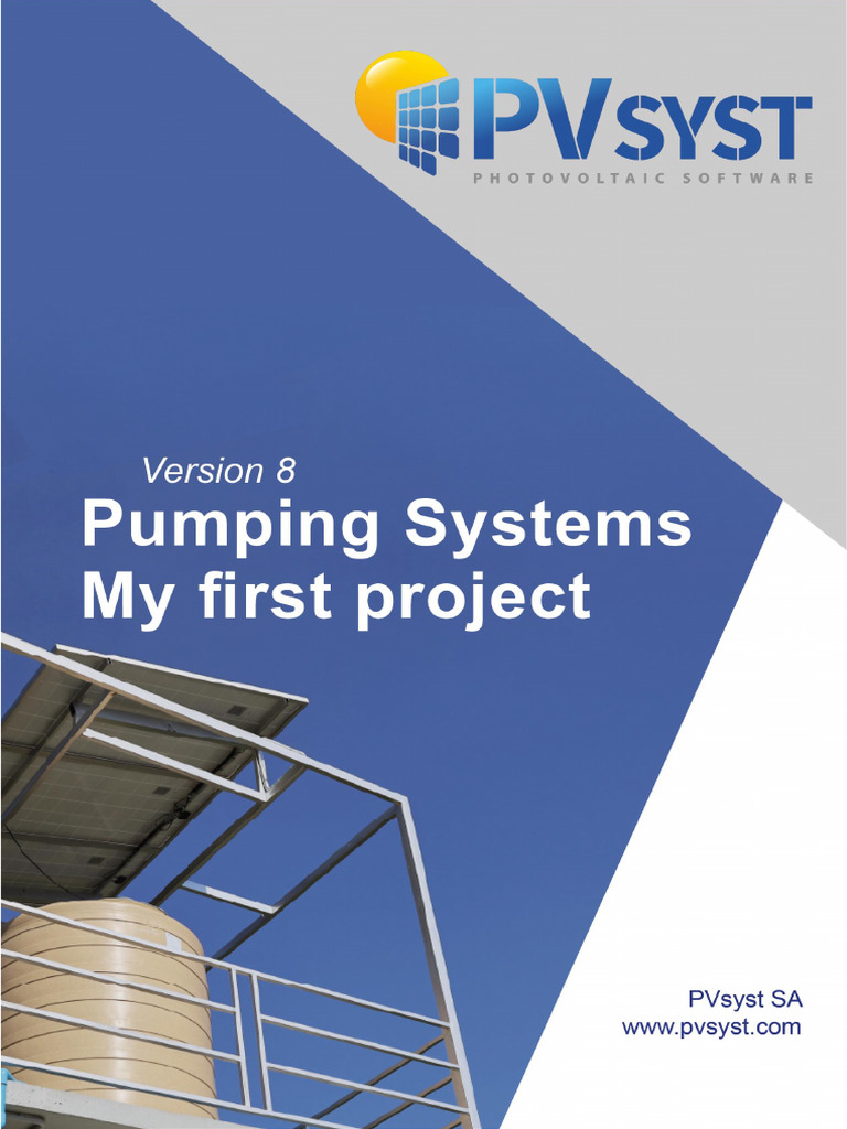 Pvsyst Tutorial v8 Pumping System en | PDF | Pump | Photovoltaics