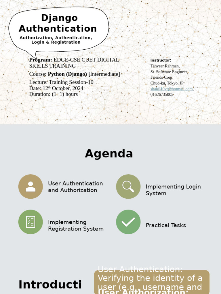 TS-10 Django Authentication | PDF | Authentication | User (Computing)