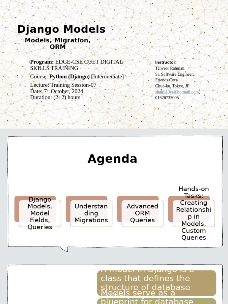 TS-07 Django Models | PDF | Databases | Sql TS-07 Django Models | PDF | Databases | Sql
