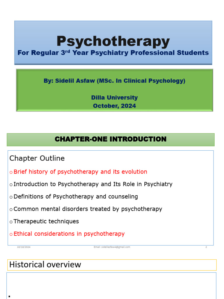 PT Intro | PDF | Psychotherapy | Id